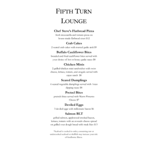 Menus | Dining | The Speedway Club