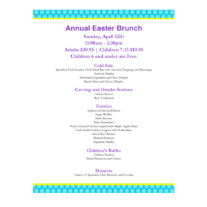 Menus | Dining | The Speedway Club