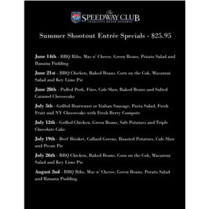 Menus | Dining | The Speedway Club