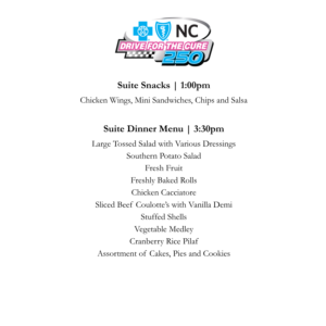 Menus | Dining | The Speedway Club